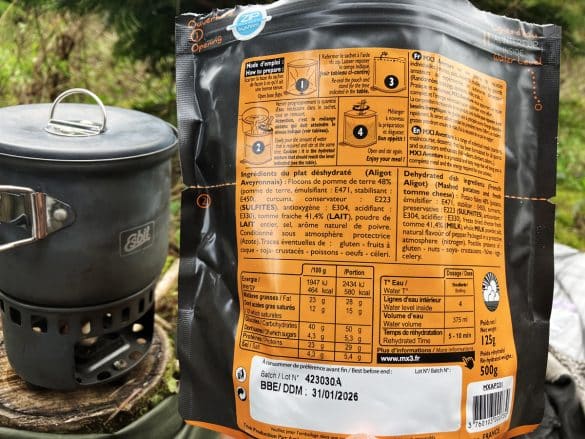 Lyophilisés (Kit randonnée bivouac 3 jours) : Mon avis et retex
